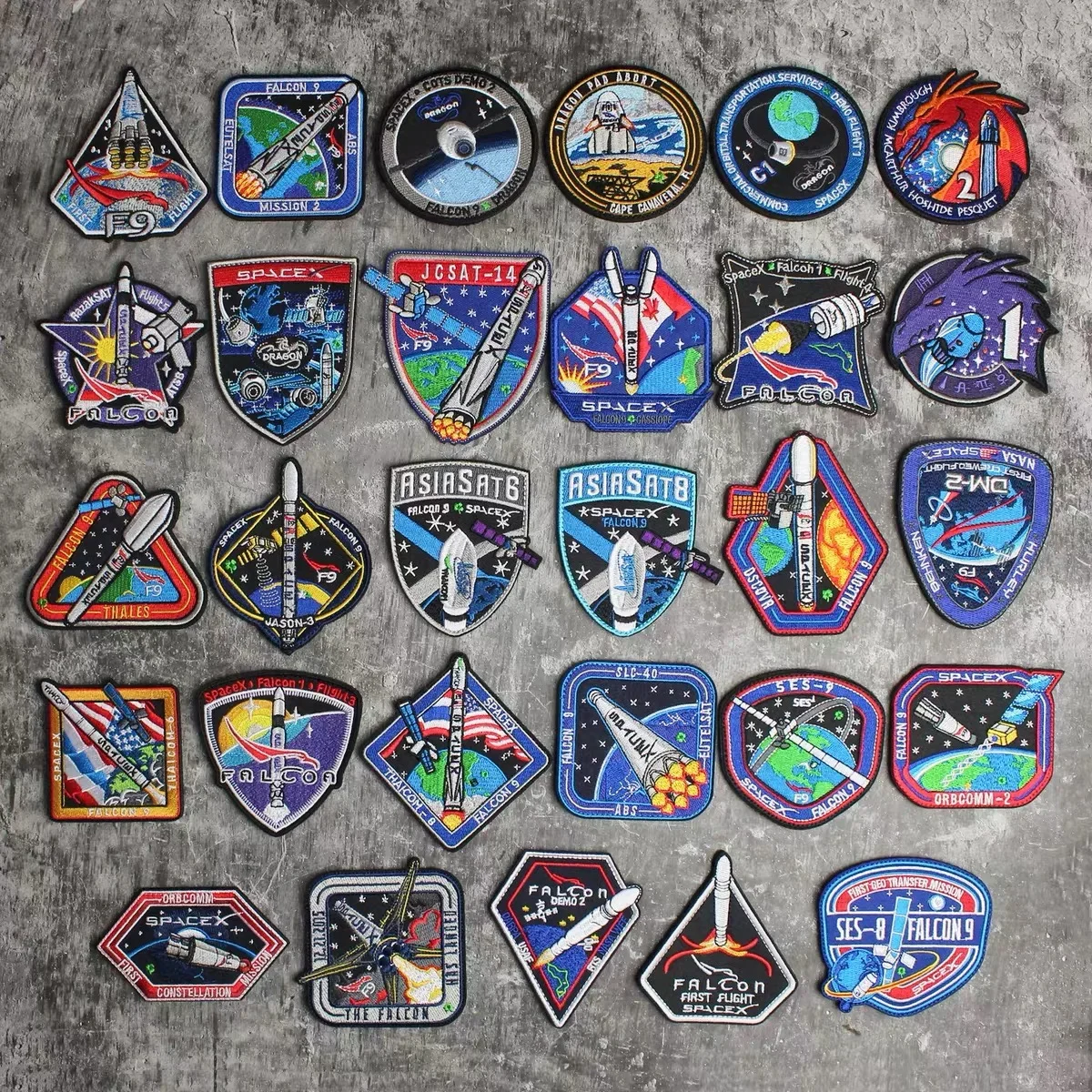CRS-Space-Station-Morale-Badge-Embroidery-Hook-and-Loop-Blue-Rocket ...
