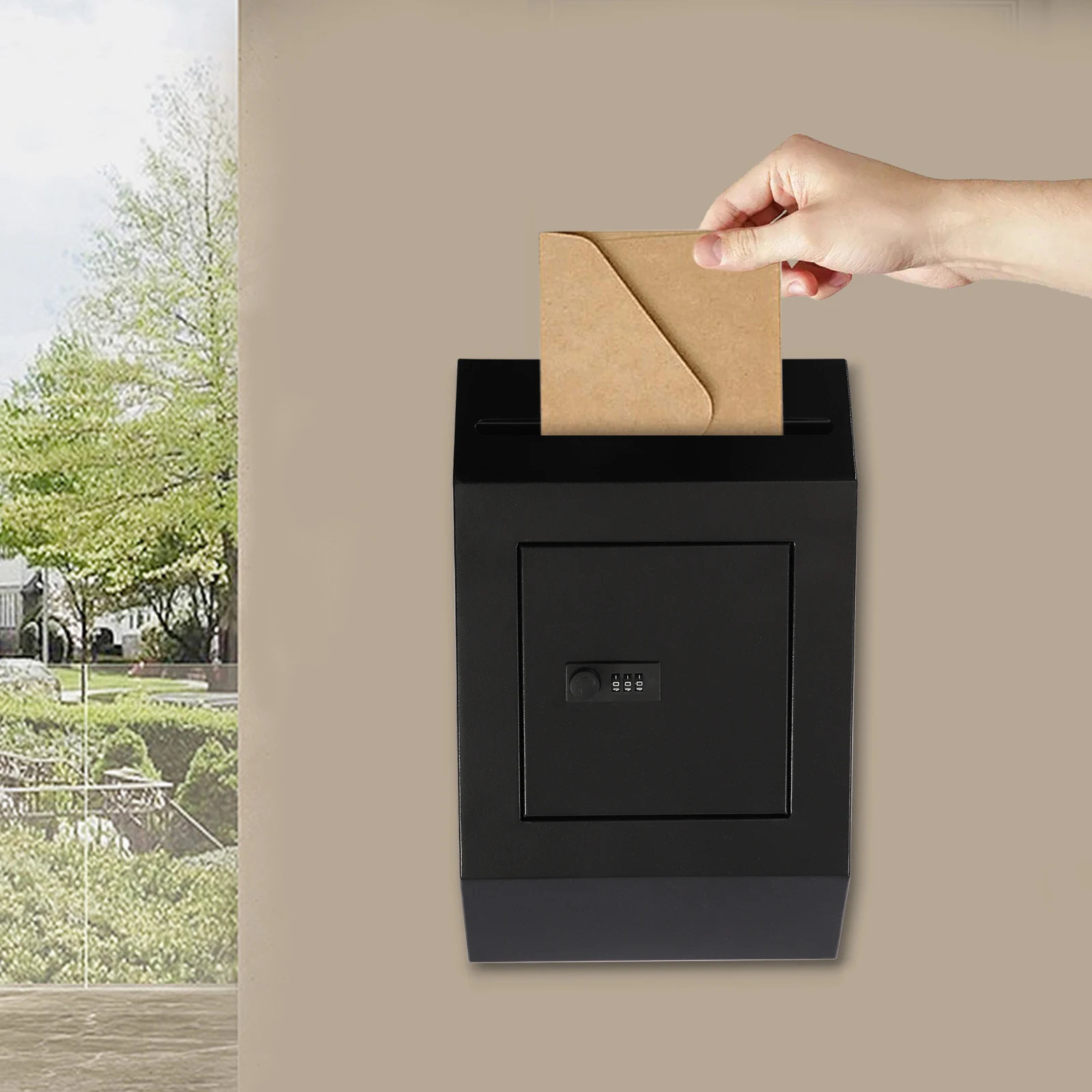 Heavy-Duty-Wall-Mount-Locking-Deposit-Drop-Box-Safe-For-Receiving ...