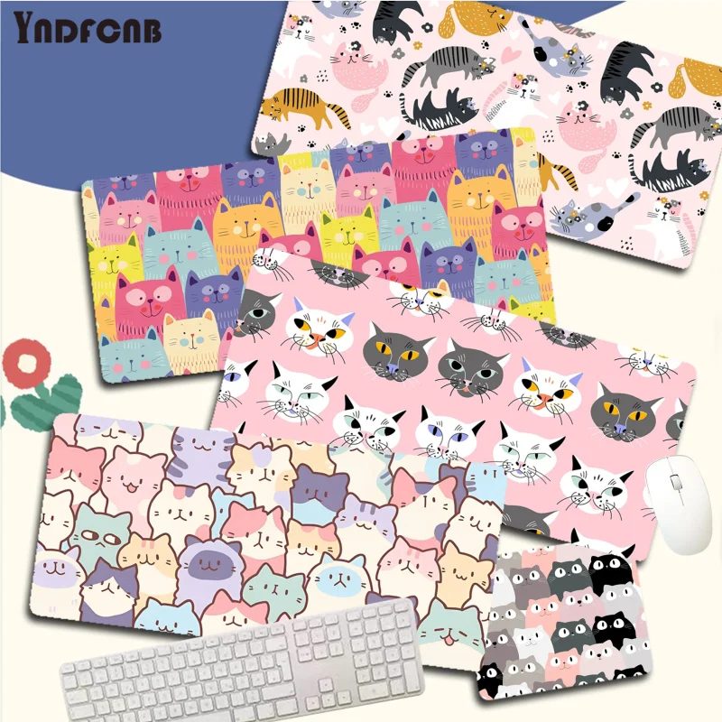 Pink-Cute-Cat-Mousepad-Hot-Large-Gaming-Mouse-Pad-XL-Locking-Edge-Size ...