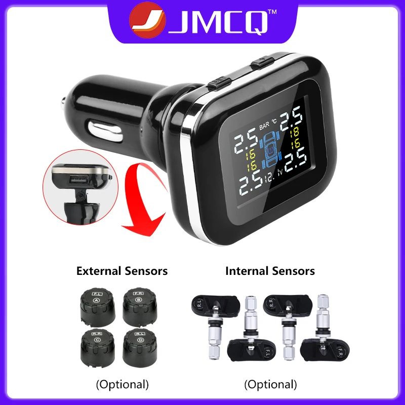 JMCQ-Car-TPMS-accendisigari-sistema-di-monitoraggio-della-pressione-dei ...