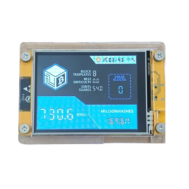 Stable Upgraded BTC Solo Miner 735Kh/S Nerdminer Nmminer 2.8" Smart ...