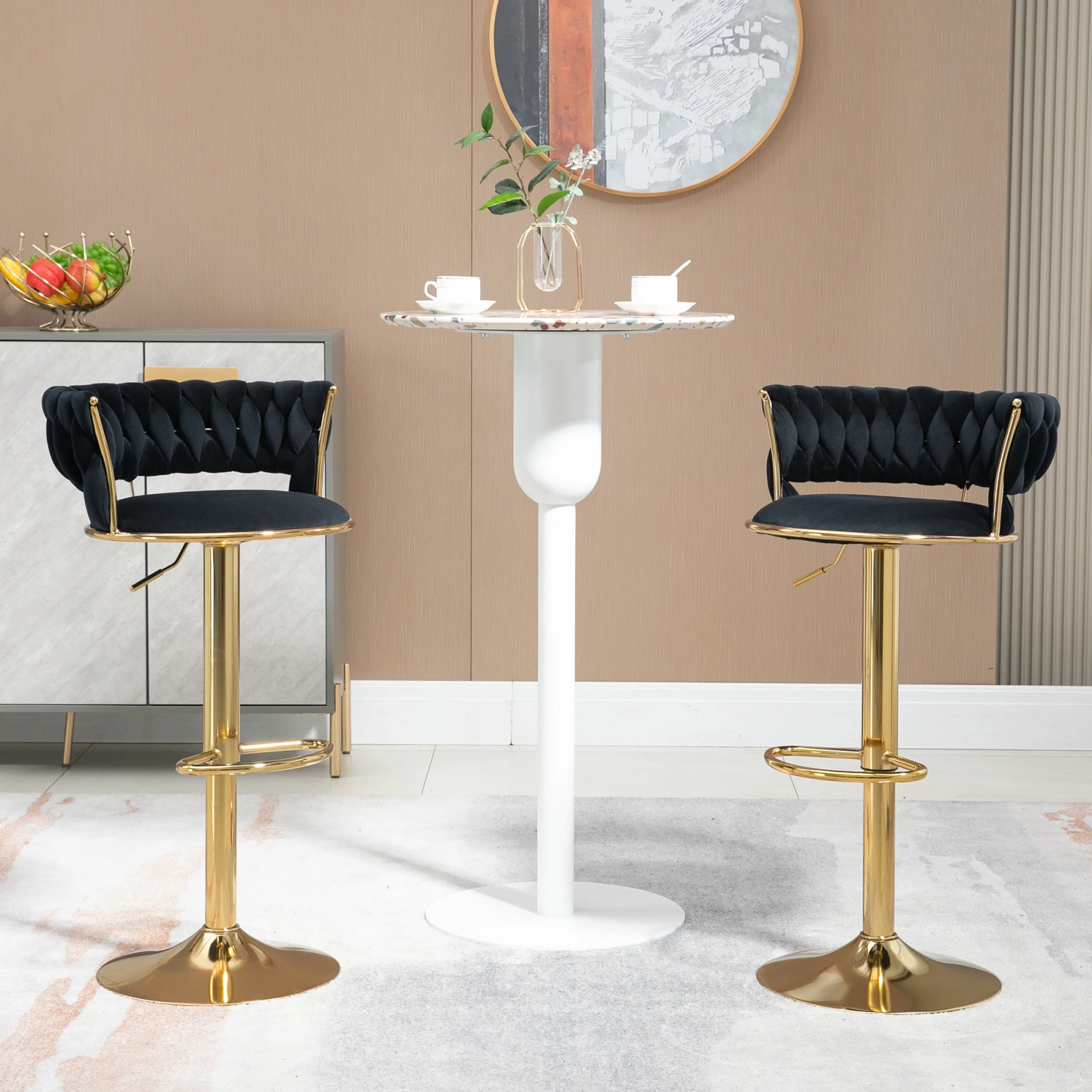 2-sets-of-360-rotating-bar-stools-adjustable-in-height-soft-padded ...