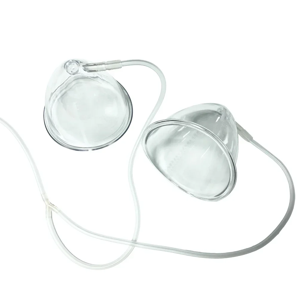 Vacuum Breast Lifting Cups Kit 5 pairs Big Size Vacuum Nozzle Back Arm ...