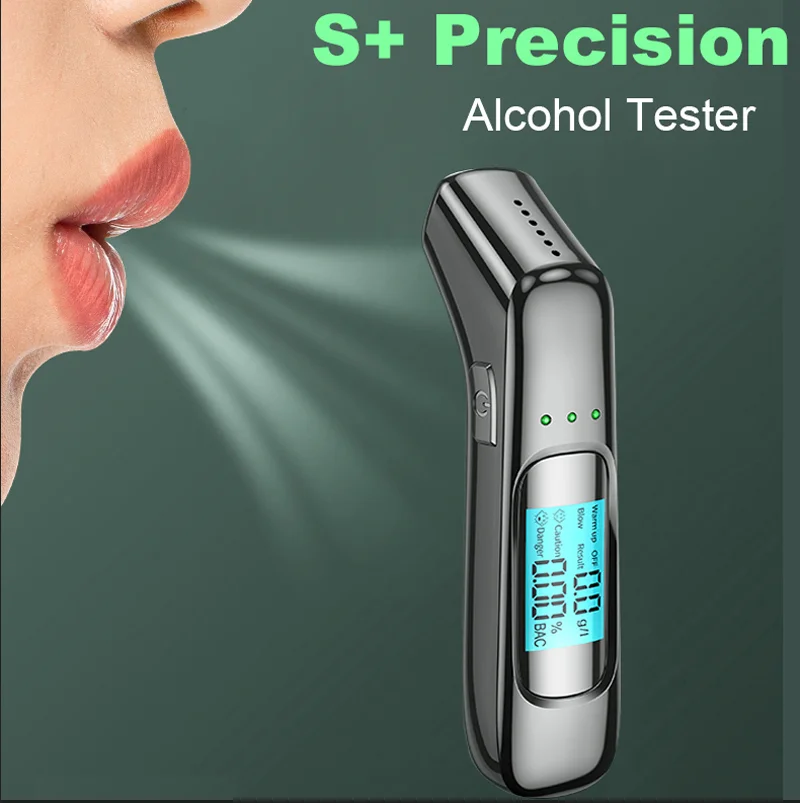 Portable Non-Contact Alcohol Tester LCD Display Breathalyzer Accuracy ...