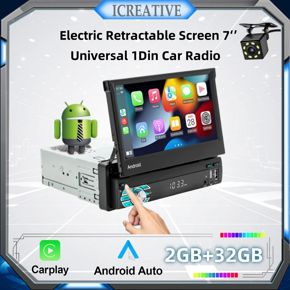 Android-13-r-dio-do-carro-com-tela-retr-til-Carplay-multim-dia-sem-fio ...
