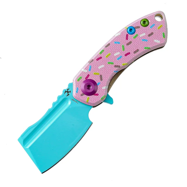 Kansept Cleaver Mini Korvid Folding Knives T3030B1 Light Blue Coating ...