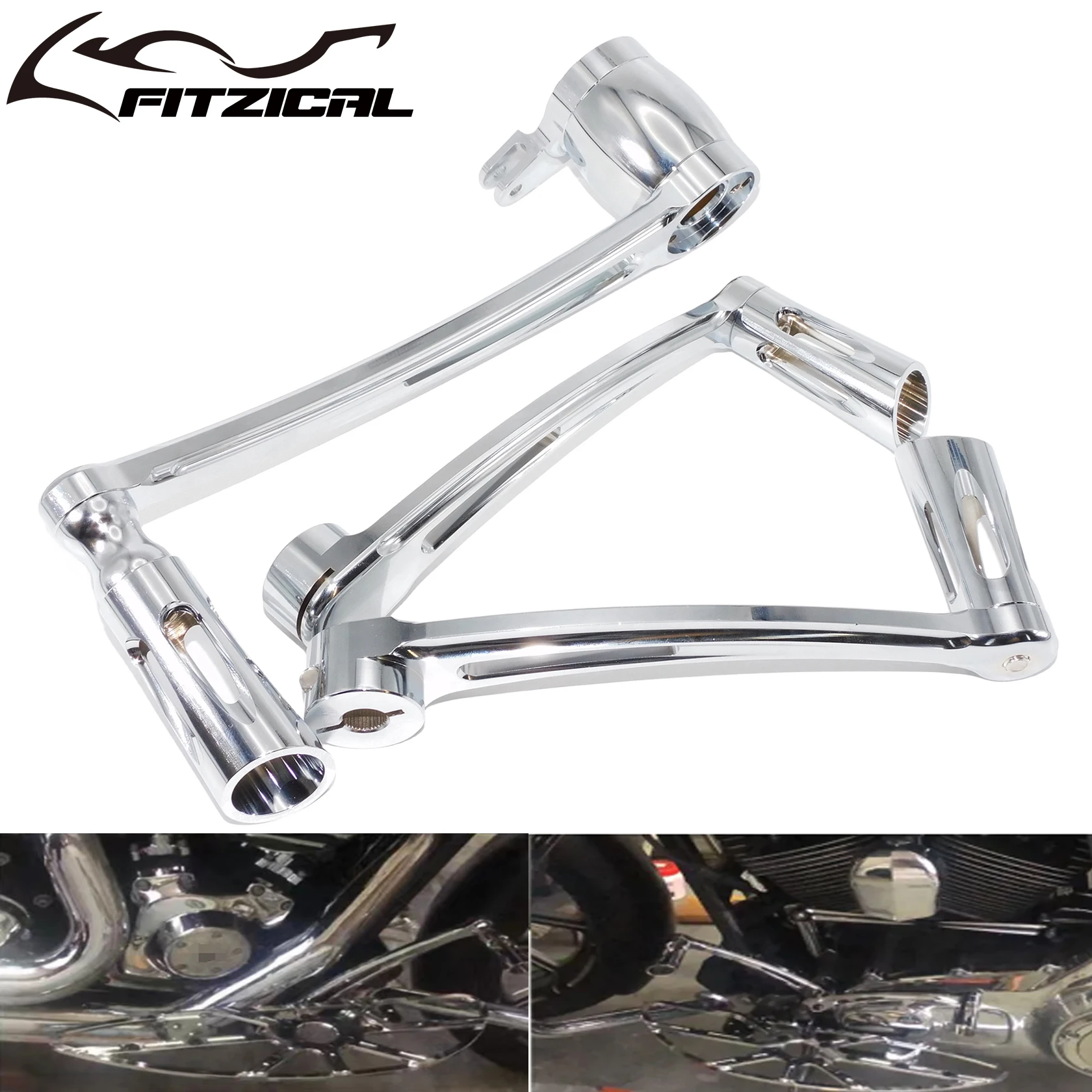 Motorcycles-Brake-Arm-Kit-Shift-Lever-W-Shifter-Pegs-Chrome-For-Harley ...