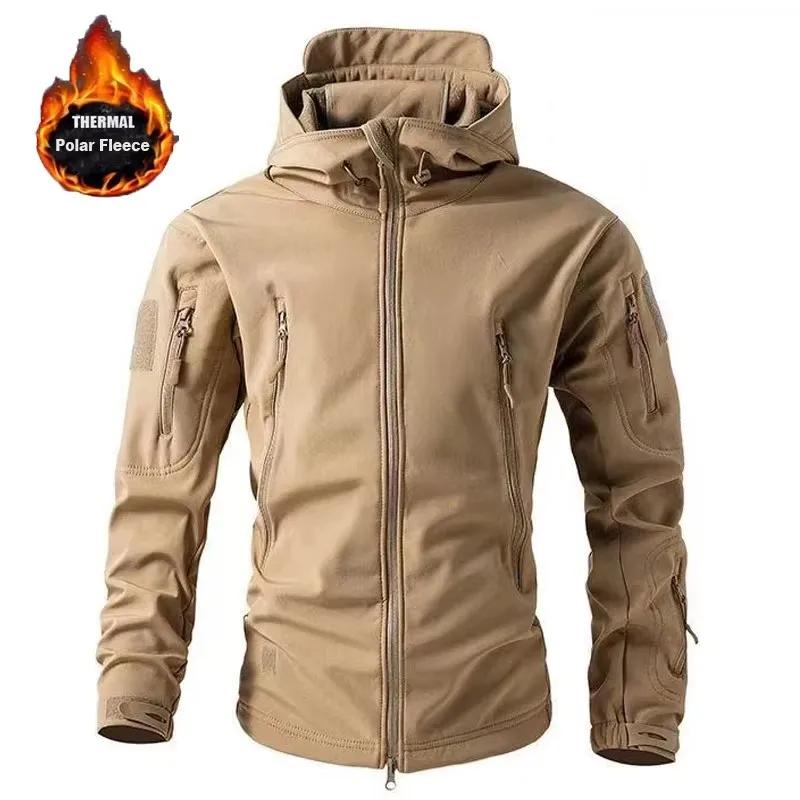 Classic outdoor men's winter and autumn wool jacket tactical waterproof ...