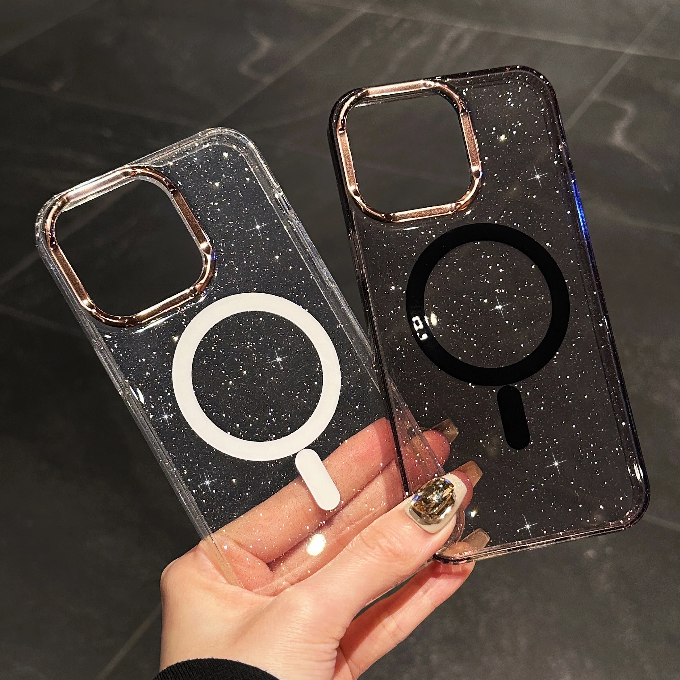 Luxury-Plating-Glitter-For-Magsafe-Wireless-Charge-Phone-Case-for ...