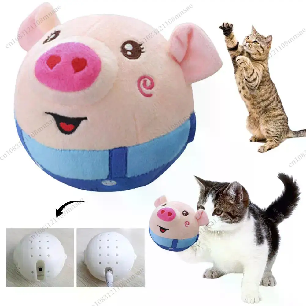 Cartoon Pig Active Moving Pet Plush Toy Washable Talking Moving Dog ...