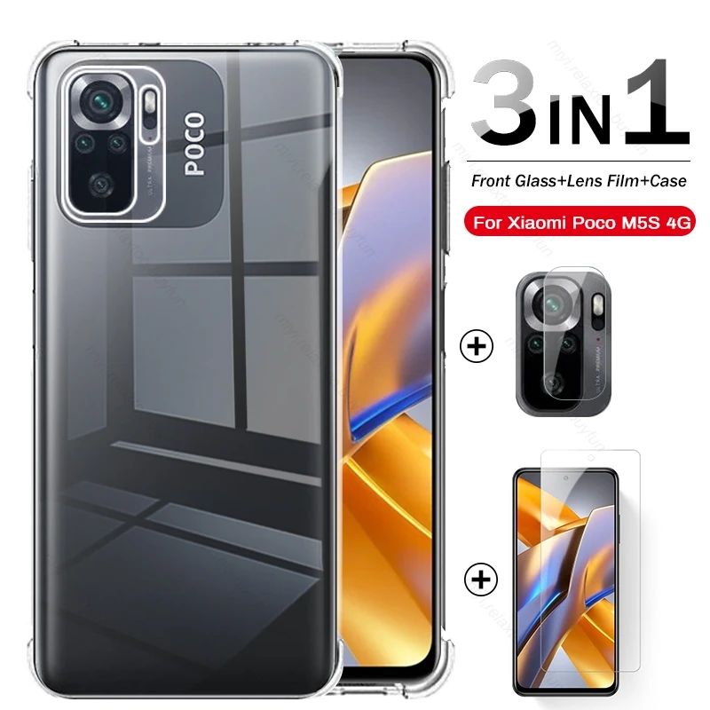3To1-Soft-Case-Camera-Tempered-Glass-For-Xiaomi-Poco-M5S-Screen ...