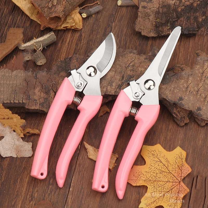 ELAGUEUSE,Pink Curved Blade--Sécateur professionnel manuel pour plantes ...