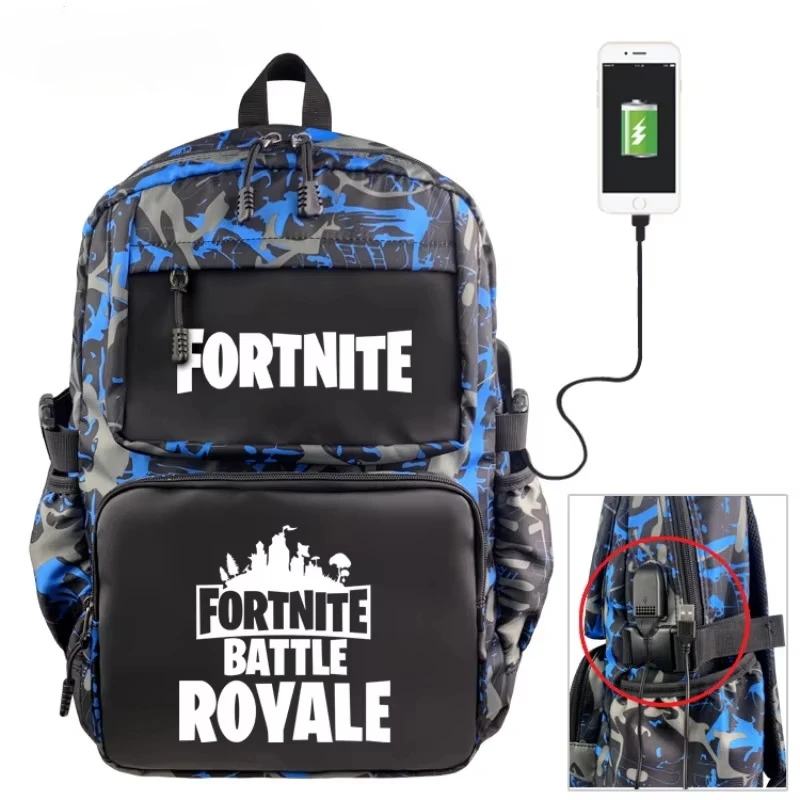 Fortnite Peripheral Shooting Game Nylon Leisure Travel Backpack Large ...