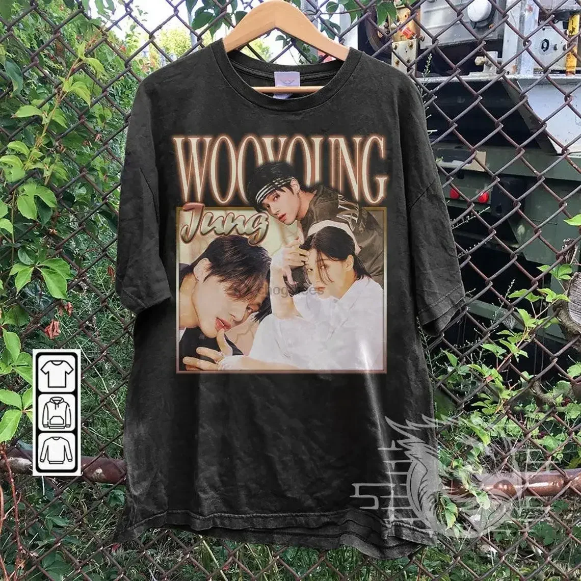 ATEEZ-Wooyoung-Kpop-camisa-camiseta-hinchable-Outlaw-Tee-Hongjoong ...