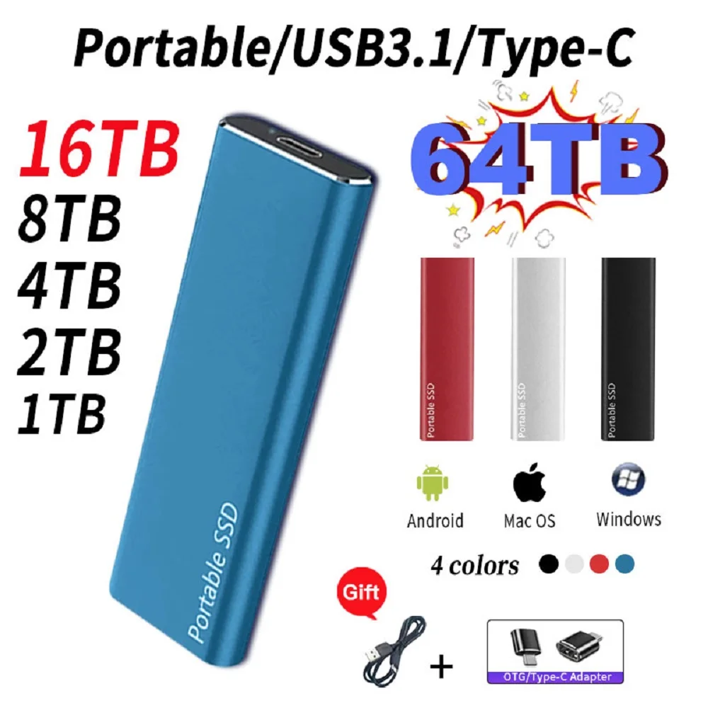 High-speed-External-Hard-Drive-1TB-USB3-1-Interface-Portable-SSD-500GB-External-Storage-Hard ...
