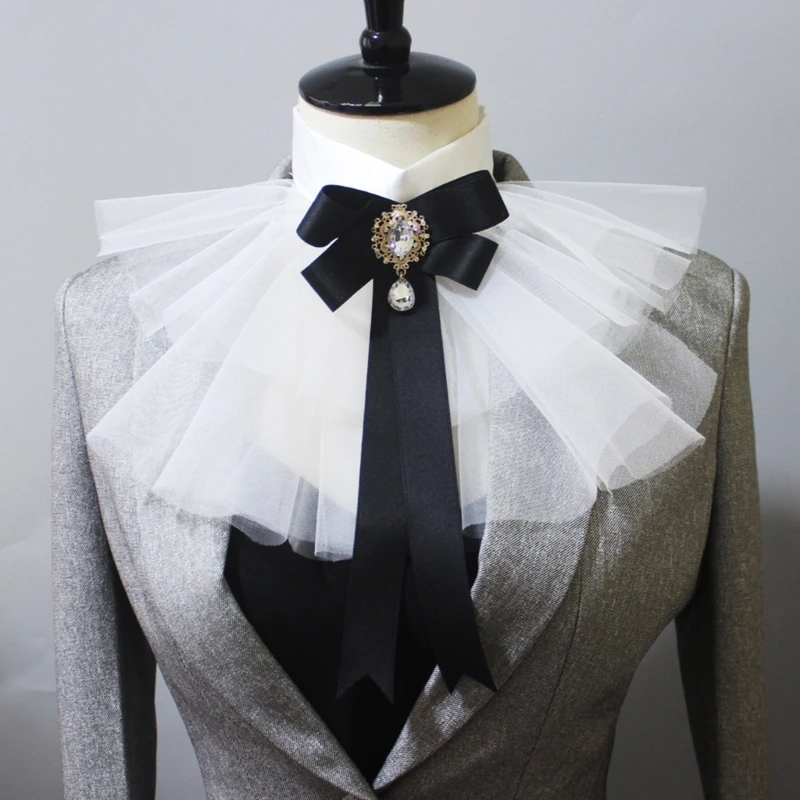 Womens Jabot Pirate Colonial Victorian Detachable Jabot Steampunk ...