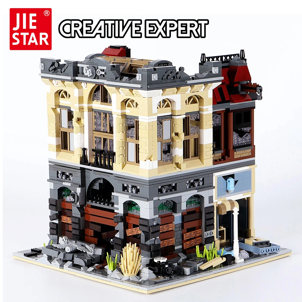 89102-Jiestar-Creative-Expert-Moc-Street-View-Ruin-Doomsday-Bank ...