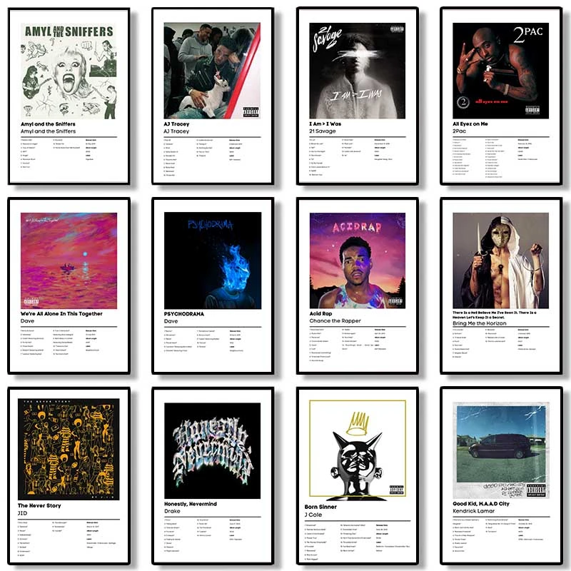 Pop-Rapper-Music-Album-Cover-Poster-Set-Bring-Me-the-Horizon-Jid-J-Cole ...