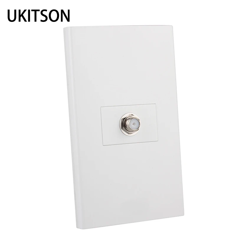 US-Standard-F-Head-Digital-Satellite-TV-Wall-Faceplate-In-White-For ...