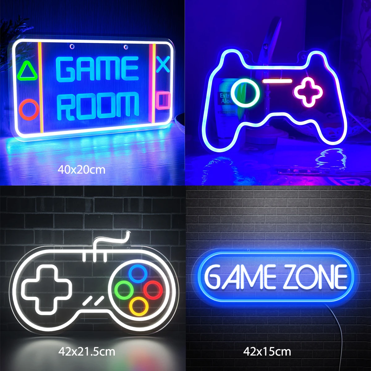 Neon LED Sign Game Room Decor Gamer Neon Lights Game Zone Night Lamp ...
