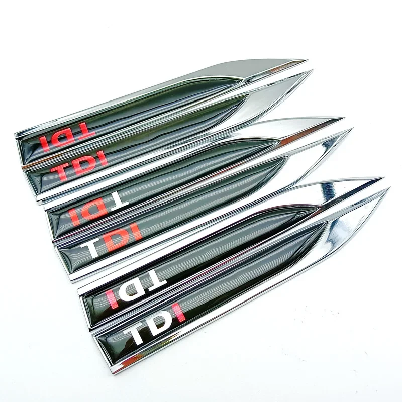2Pcs-3D-Blade-Metal-Logo-TDI-Emblem-Car-Fender-Badge-Decal-For ...