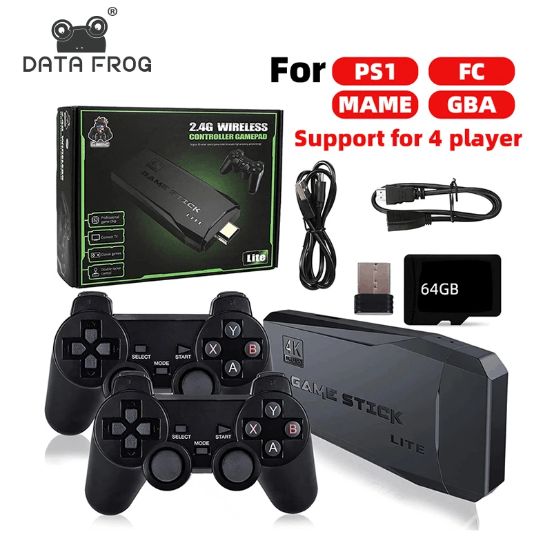 Data Frog 4k Hd Video Game Console 2.4g Double Wireless Controller For ...