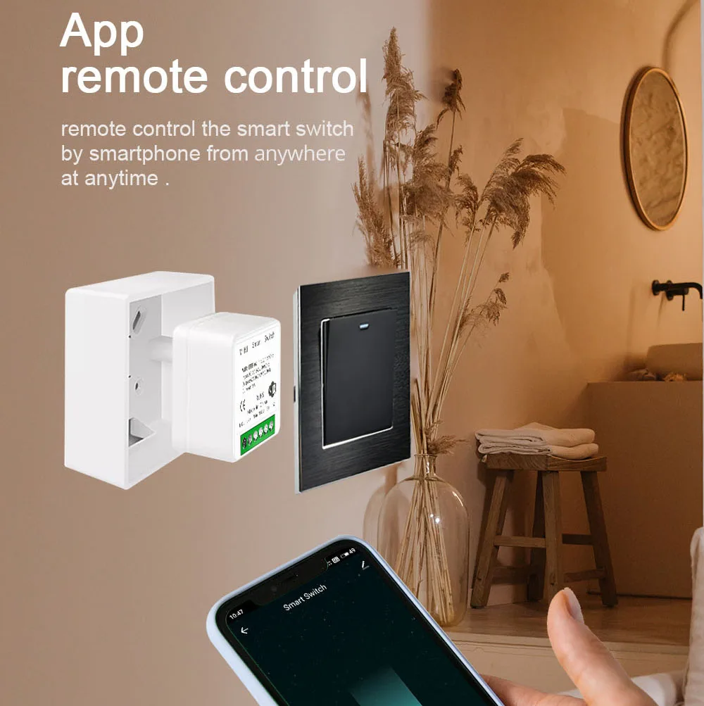 Tuya 16A Wifi Mini Smart Light Switch 2 Wak Diy Schesse Soktor Life Apptimer Module Alexa Home ...