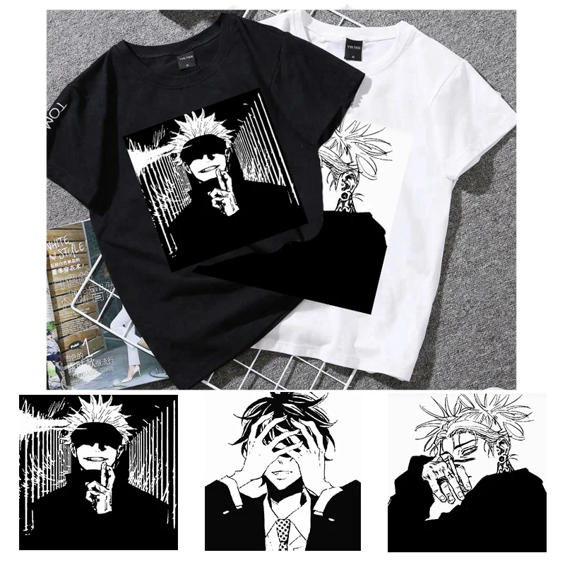 Cartoon-Handsome-Boy-Heat-Transfer-Stickers-Striped-Anime-Jujutsu ...