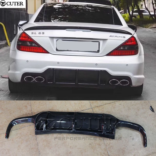 R230 SL63 AMG Carbon Fiber Rear Bumper Diffuser Lip, 55% OFF