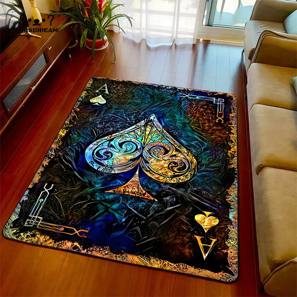 Modern Painting Ace of Spade Card Poker Art Carpet Jack Queen and King ...