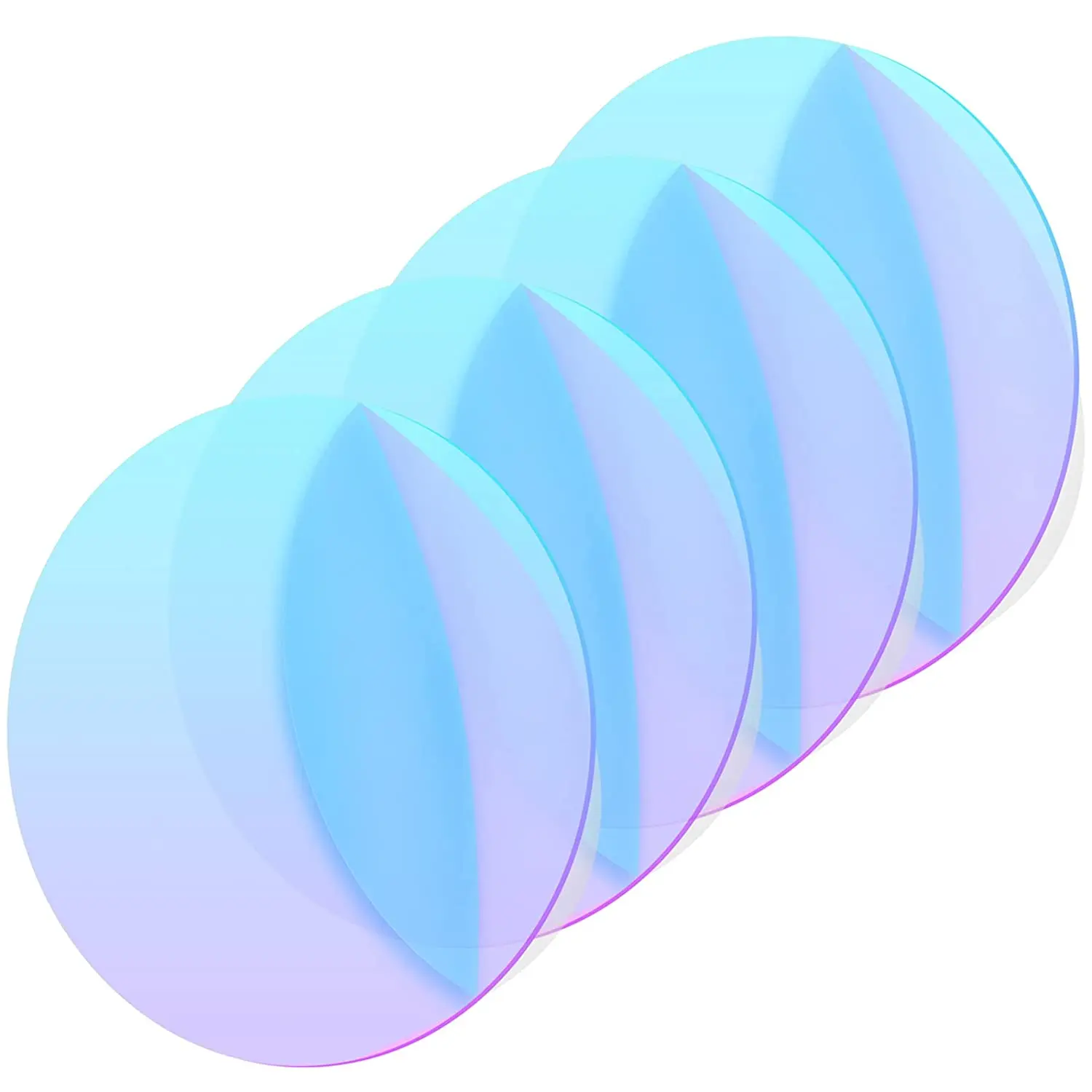 Colored Translucent Acrylic Sheet 4inch Round Rainbow Acrylic Panel ...