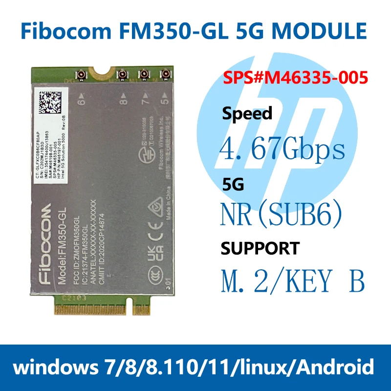 Noham FM350-GL 5G Solution 5000 Moudle M2 supports 5G NR For HpSpectre ...
