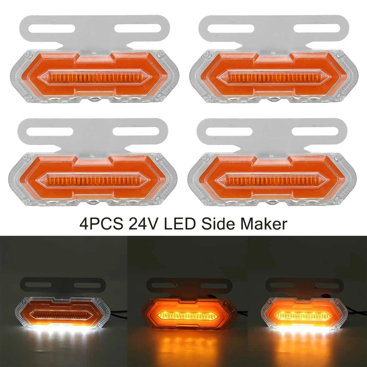 4Pcs-24V-LED-Car-Side-Marker-Lights-Turn-Signal-Lights-Truck-Side ...