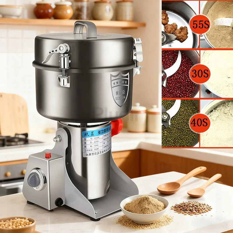 Broyeur de grains électrique 1000g, en acier inoxydable, Machine de ...
