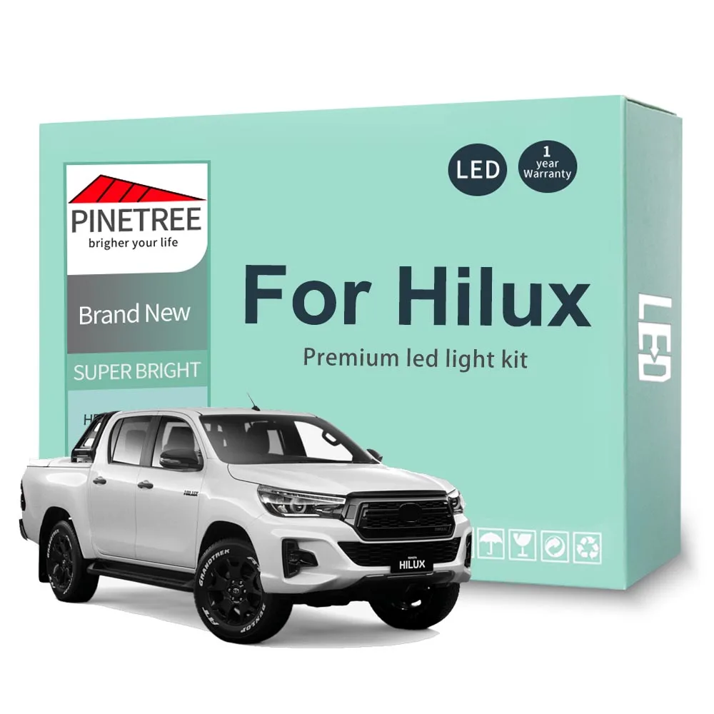 8Pcs Led Interior Light Kit For Toyota Hilux AN120 AN130 2016 2017 2018 ...