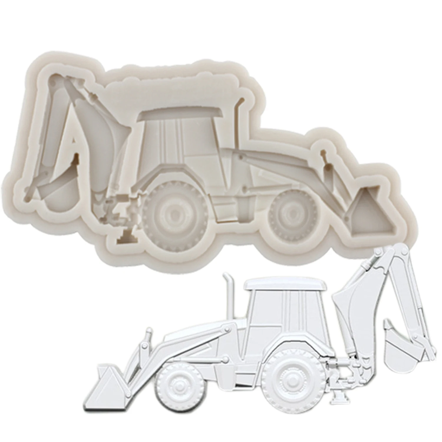3D-Excavator-Silicone-Mold-Tractor-DIY-Baby-Birthday-Fondant-Cake ...