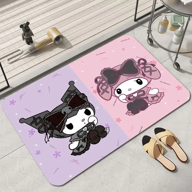 Kawaii-Kuromi-Sanrio-Cushion-Pillow-Water-Uptake-Anime-Carpet-Bathroom ...
