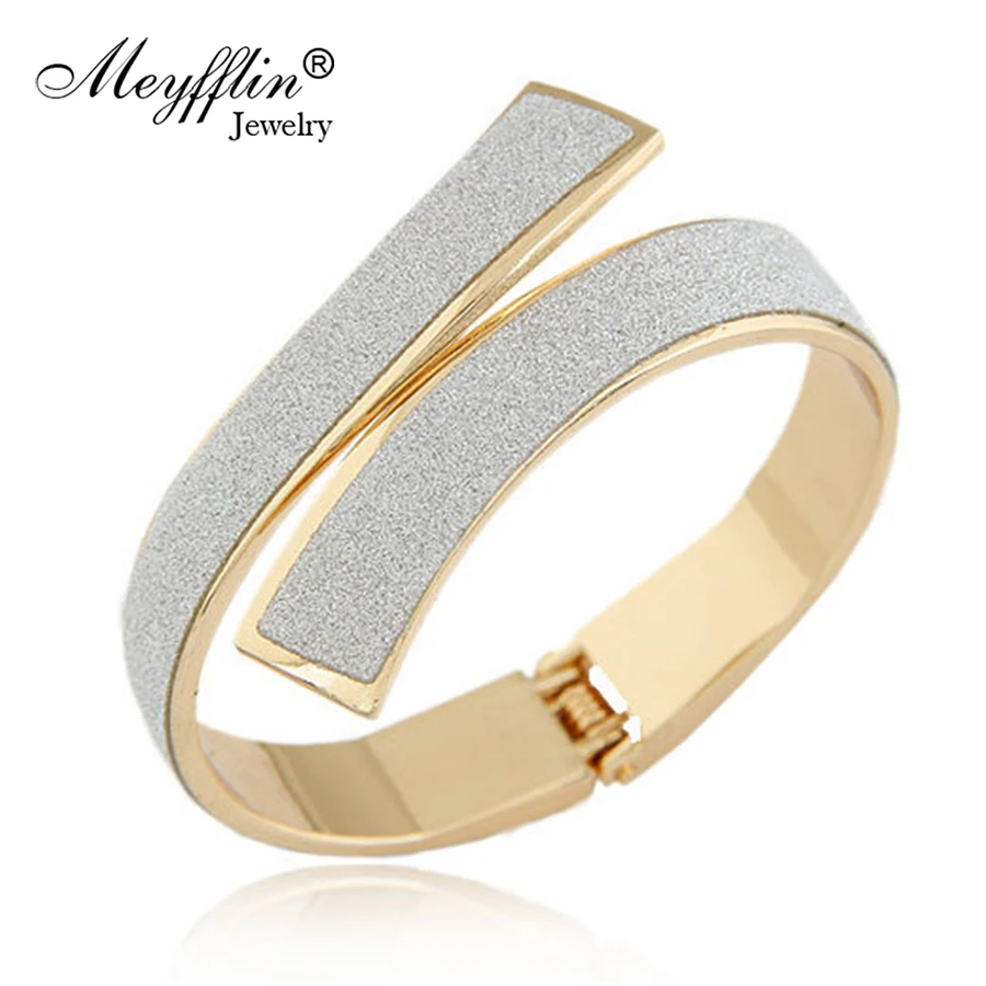 Pulseras Fashion Gold Color Cuff Bracelets & Bangles for Women Men ...