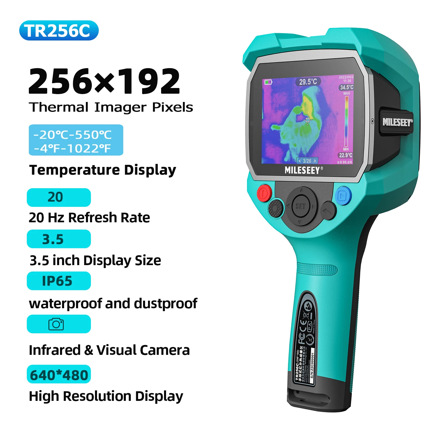 MILESEEY-TR256-Thermal-Camera-256x192-Thermal-Imager-Type-C-Infrared-Thermometer-Thermal-Camera ...