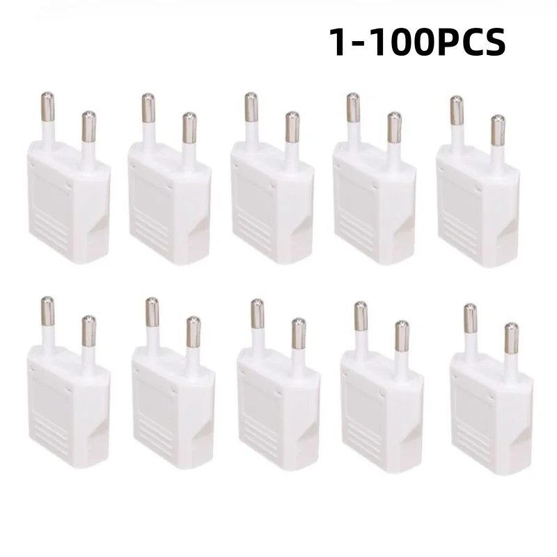 1-100pcs 4.0/4.8mm EU Plug Adapter EU US Israel To Euro KR BR Brazil ...