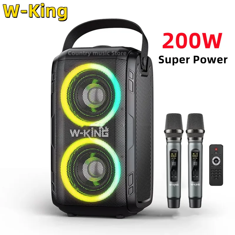 W-King-200W-power-bluetooth-speaker-portable-column-outdoor-RGB-360-stereo-surround-wireless ...