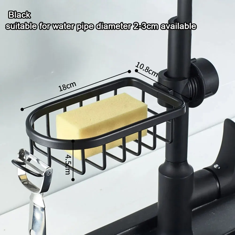 Kitchen-Stainless-Steel-Sink-Drain-Rack-Sponge-Storage-Faucet-Holder ...