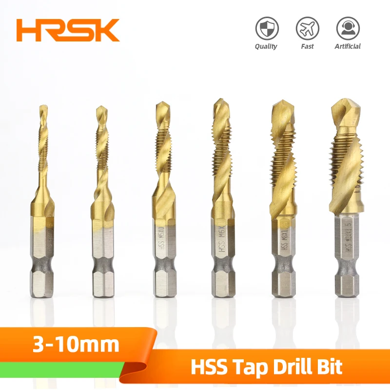 Hss-Titanium-Plated-Tap-Drill-Bit-Countersink-Deburr-Set-High-Speed ...