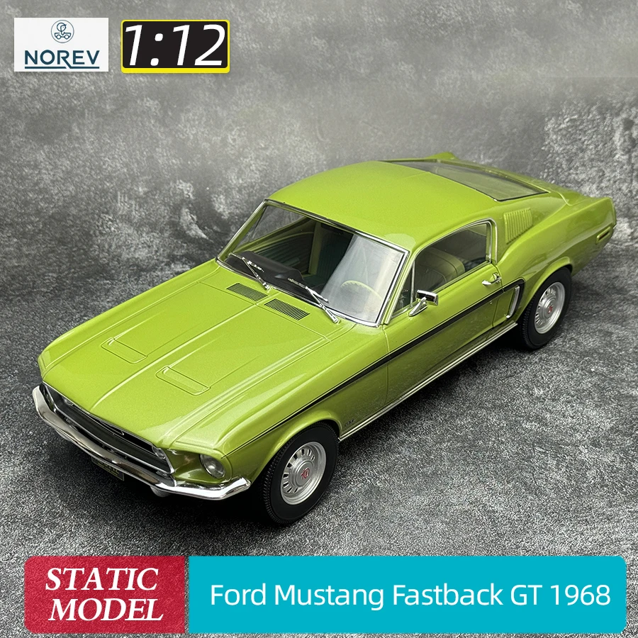 NOREV-1-12-scale-Ford-Mustang-Fastback-GT-1968-alloy-car-model-Green ...