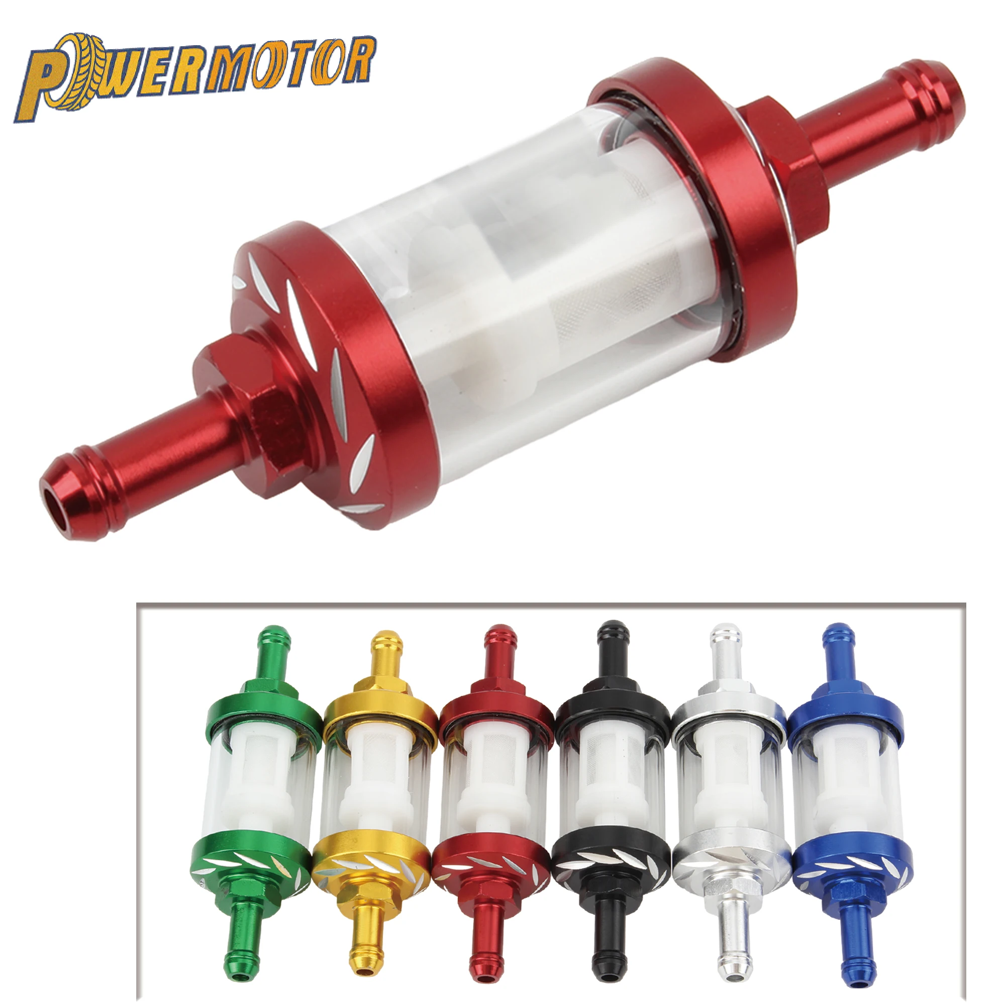 8mm-CNC-Aluminum-Alloy-Glass-Gas-Fuel-Gasoline-Motorcycle-Oil-Filter ...