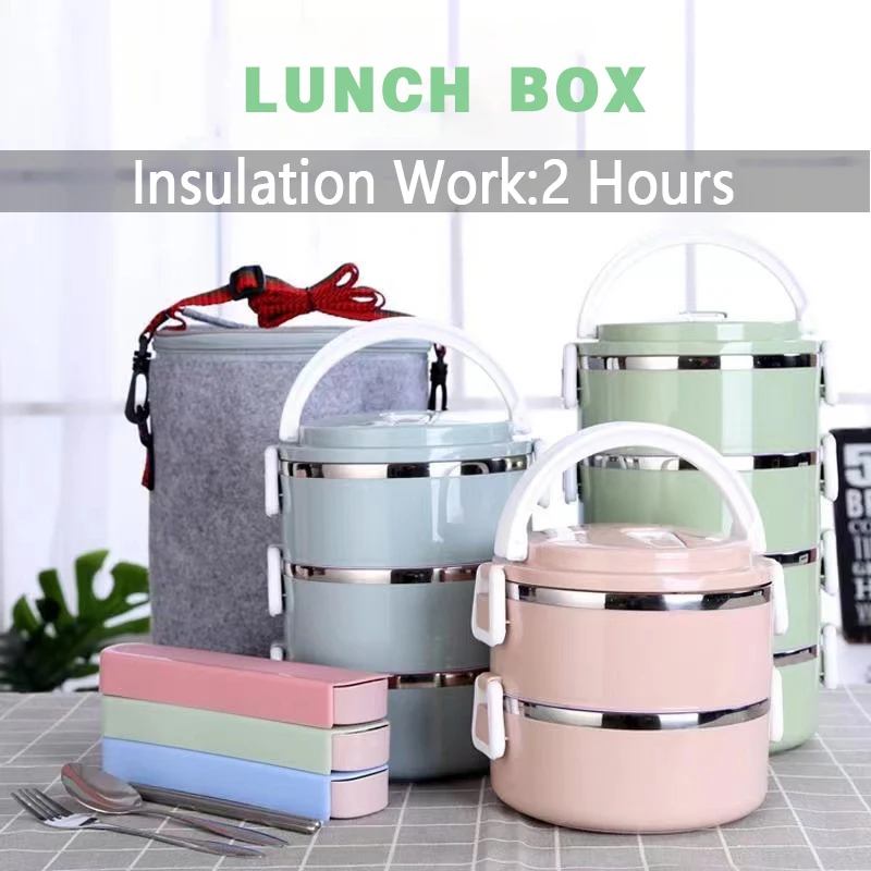 Portable-Stainless-Steel-Thermal-Lunch-Box-For-Kids-School-Work ...