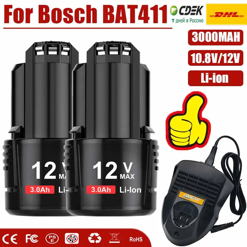 For-BOSCH-BAT411-Rechargeable-Battery-10-8V-12V-Li-ion-For-BAT411 ...