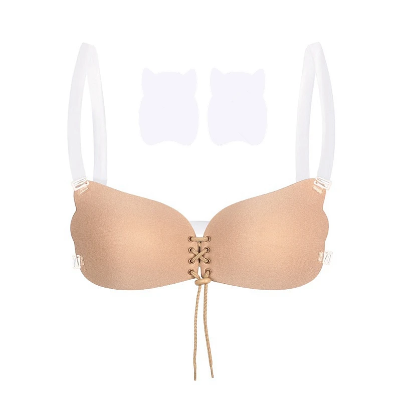 Sujetador de silicona con Push Up para mujer, Bralette Invisible sin ...