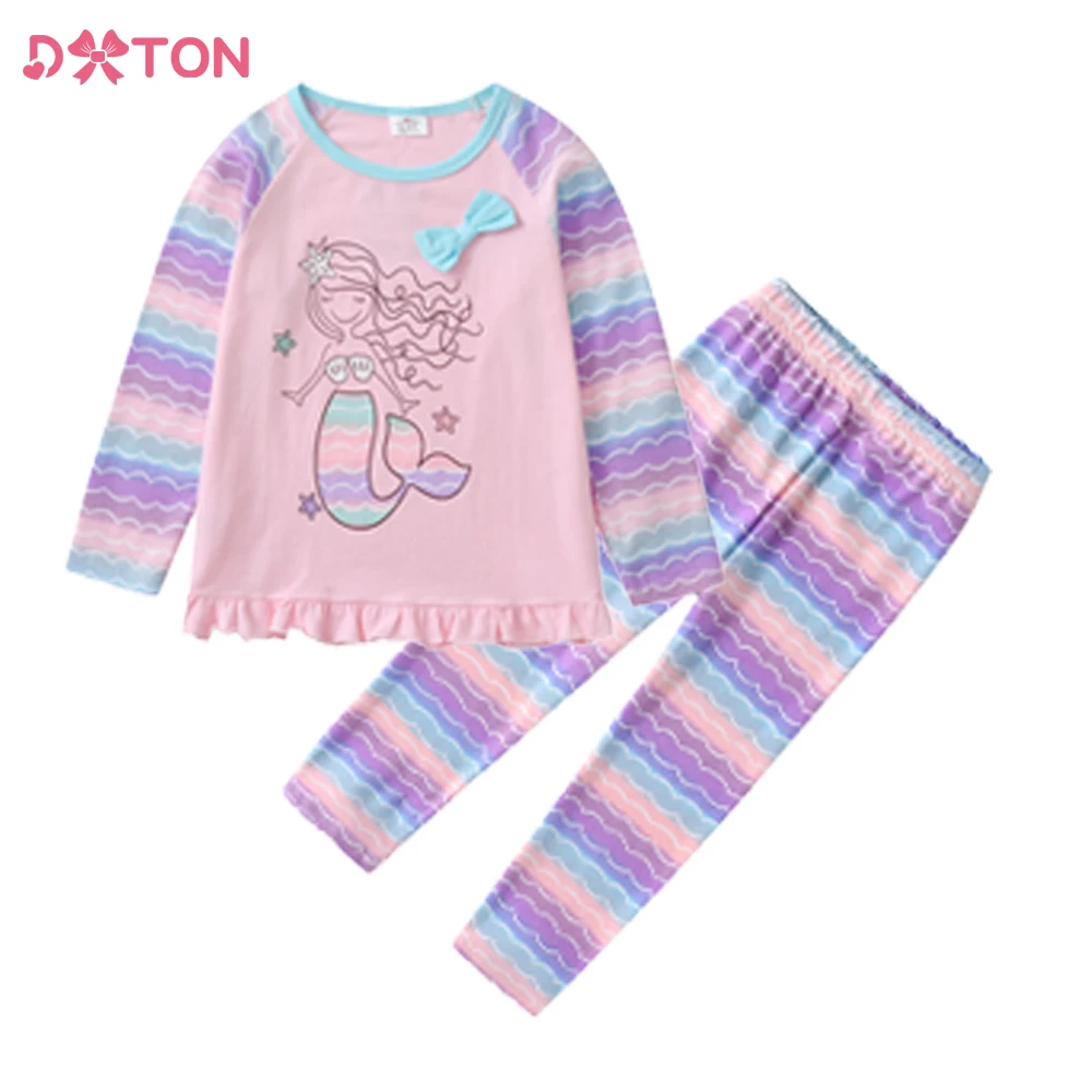 DXTON-Girls-Clothing-Sets-for-Spring-Autumn-Kids-Mermaid-Pattern-Print ...