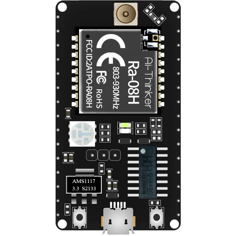 Placa-de-desarrollo-de-Ra-08H-Kit-m-dulo-LoRaWAN-RF-interfaz-MCU-SMA ...